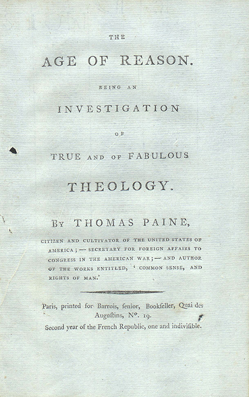 Thomas Paine: "The Age of Reason" | Digital PUL